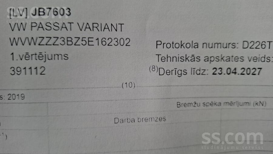 Фольксваген Пассат Б5 2005 в Даугавпилс, объемом двигателя 1.90 л и пробегом 391 тыс. км за 930 €, фото 6 на AUTOMOTO.COM.LV