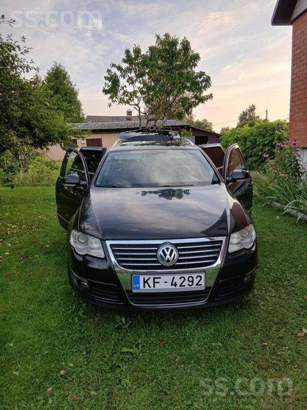 Black Volkswagen Passat B6 2006 in Riga, with an engine capacity of 2.00 L and mileage of 351 thousand km for 1500 €, photo 1 on AUTOMOTO.COM.LV
