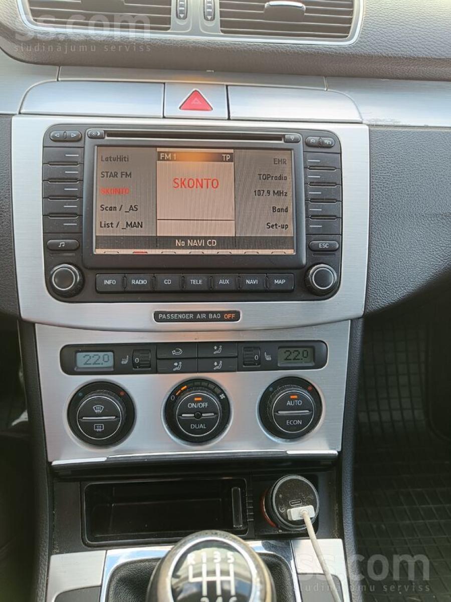 Melns Volkswagen Passat B6 2006 Dobele, ar dzinēja tilpumu 2.00 L un nobraukumu 401 tūkst. km par 2500 €, foto 11 vietnē AUTOMOTO.COM.LV