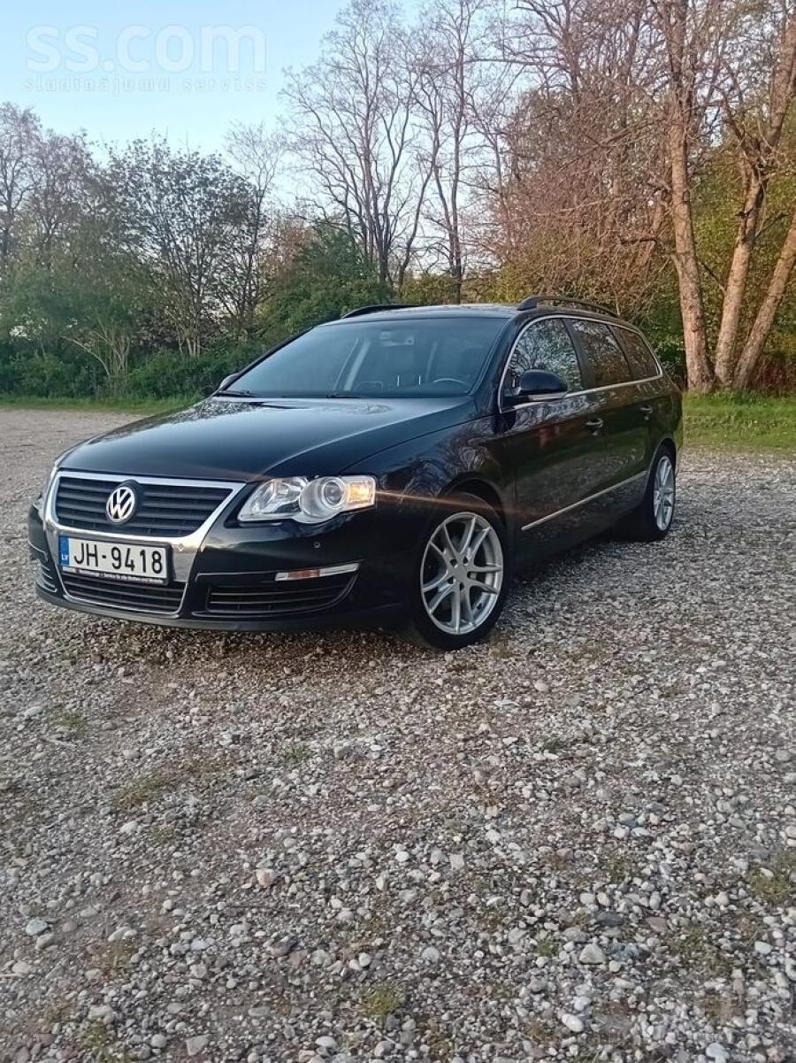Black Volkswagen Passat B6 2005 in Tukums, with an engine capacity of 1.90 L and mileage of 277 thousand km for 1900 €, photo 2 on AUTOMOTO.COM.LV