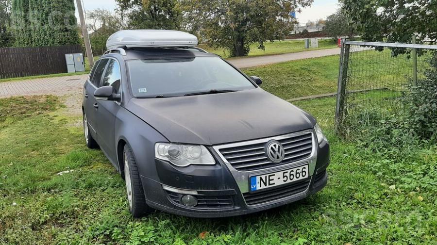 Black Volkswagen Passat B6 2006 in Tukums, with an engine capacity of 2.00 L and mileage of 345 thousand km for 2200 €, photo 3 on AUTOMOTO.COM.LV