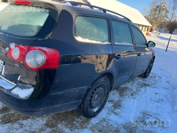 Black Volkswagen Passat B6 2006 in Aluksne, with an engine capacity of 1.90 L and mileage of 409 thousand km for 700 €, photo 5 on AUTOMOTO.COM.LV