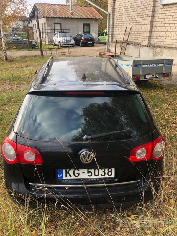 Black Volkswagen Passat B6 2006 in Jelgava, with an engine capacity of 2.00 L and mileage of 207 thousand km for 500 €, photo 3 on AUTOMOTO.COM.LV