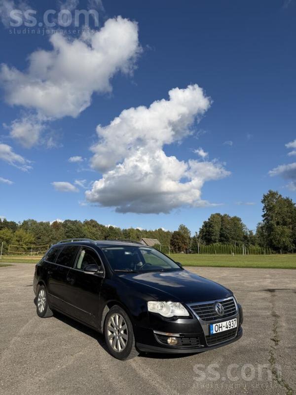 Black Volkswagen Passat B6 2006 in Rezekne, with an engine capacity of 2.00 L and mileage of 421 thousand km for 1100 €, photo 3 on AUTOMOTO.COM.LV