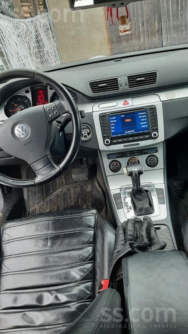 Black Volkswagen Passat B6 2006 in Ventspils, with an engine capacity of 2.00 L and mileage of 345 thousand km for 700 €, photo 5 on AUTOMOTO.COM.LV