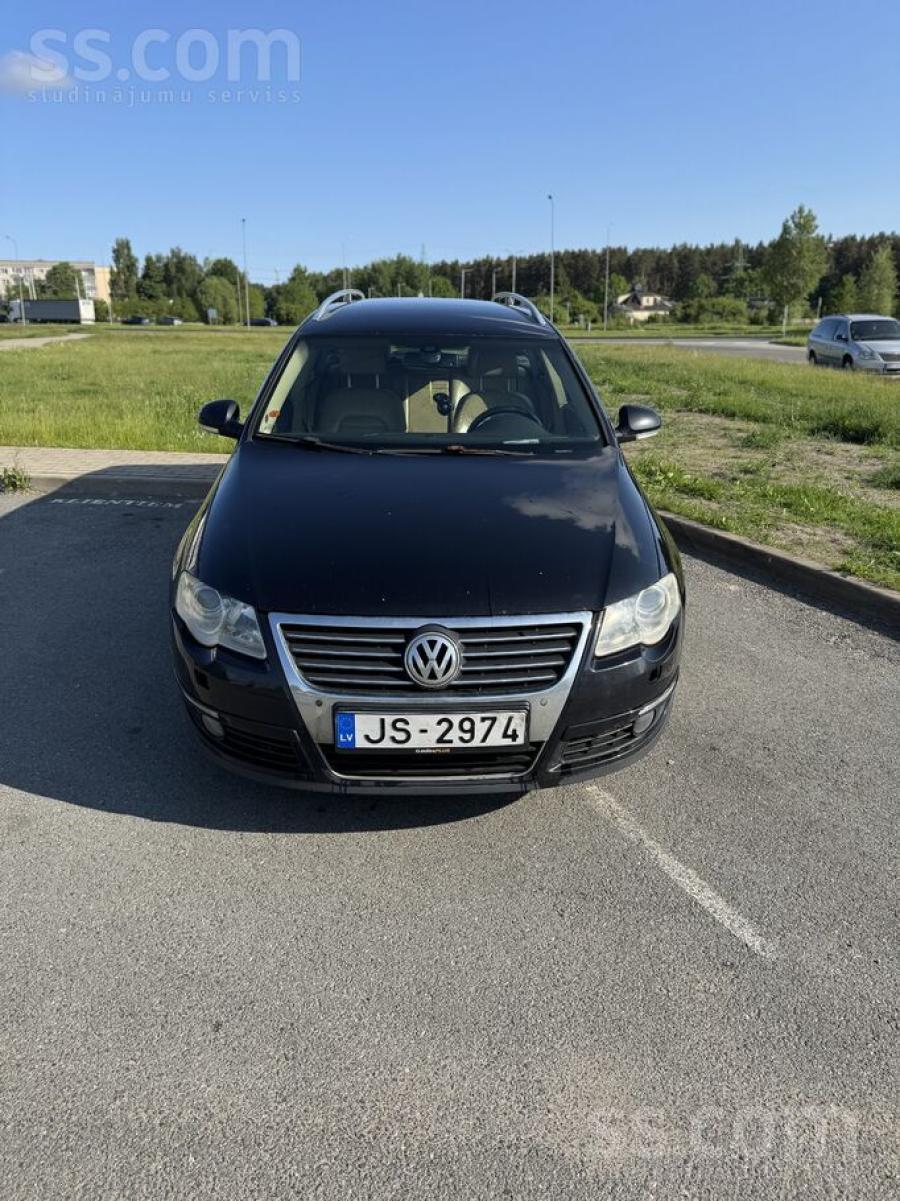 Black Volkswagen Passat B6 2007 in Riga, with an engine capacity of 2.00 L and mileage of 321 thousand km for 900 €, photo 1 on AUTOMOTO.COM.LV