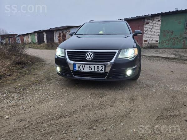 Black Volkswagen Passat B6 2007 in Daugavpils, with an engine capacity of 2.00 L and mileage of 278 thousand km for 3800 €, photo 1 on AUTOMOTO.COM.LV
