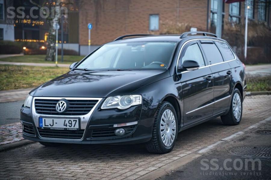 Black Volkswagen Passat B6 2007 in Riga, with an engine capacity of 2.00 L and mileage of 0 thousand km for 1590 €, photo 1 on AUTOMOTO.COM.LV