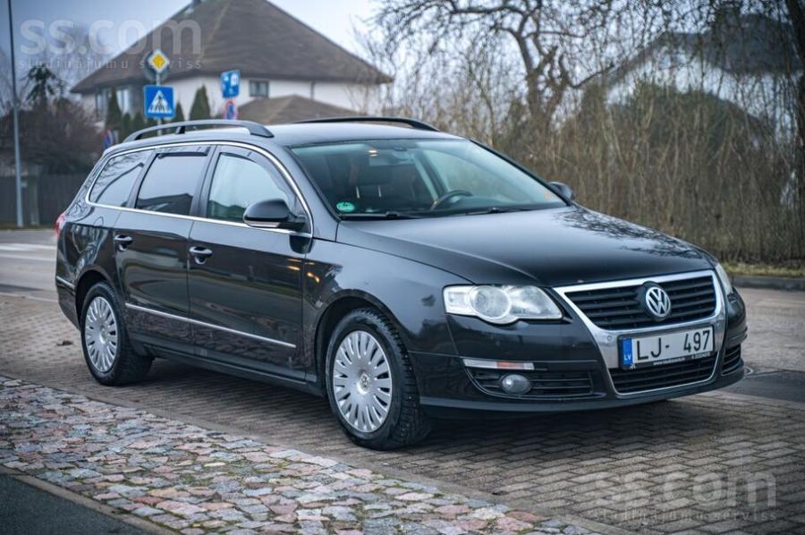 Black Volkswagen Passat B6 2007 in Riga, with an engine capacity of 2.00 L and mileage of 0 thousand km for 1590 €, photo 3 on AUTOMOTO.COM.LV