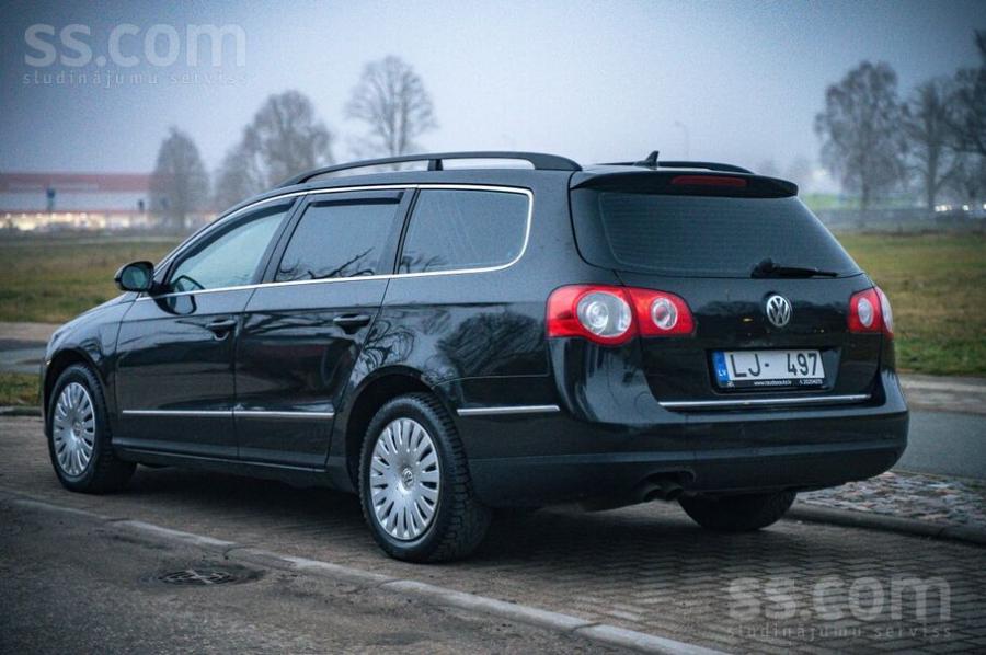 Black Volkswagen Passat B6 2007 in Riga, with an engine capacity of 2.00 L and mileage of 0 thousand km for 1590 €, photo 6 on AUTOMOTO.COM.LV