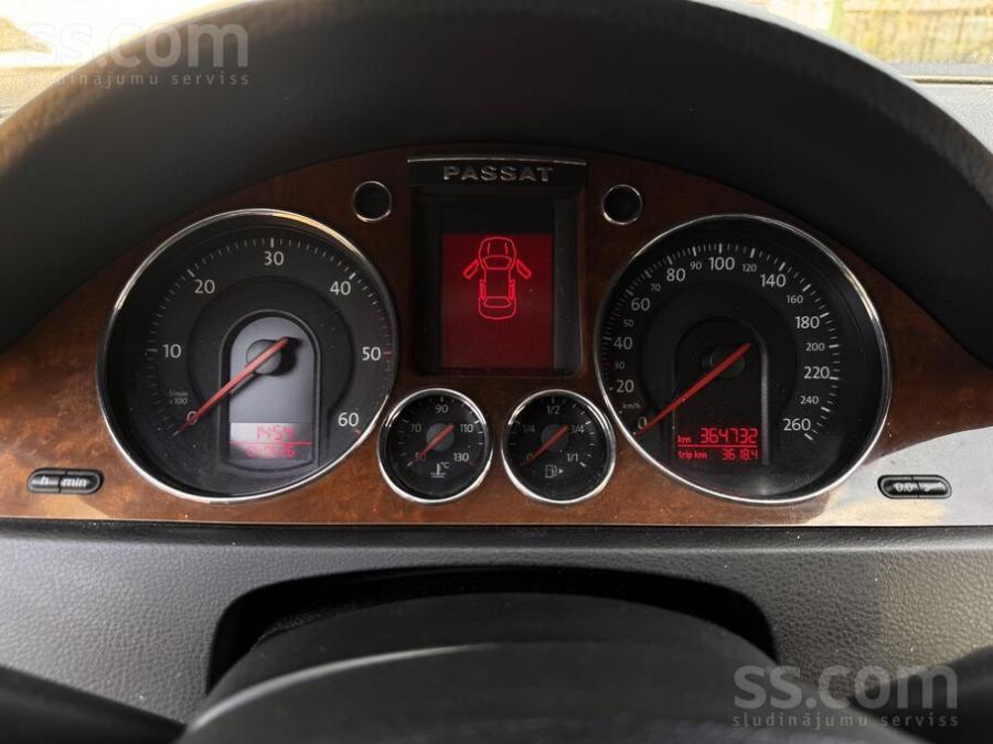 Black Volkswagen Passat B6 2007 in Daugavpils, with an engine capacity of 2.00 L and mileage of 365 thousand km for 1800 €, photo 5 on AUTOMOTO.COM.LV