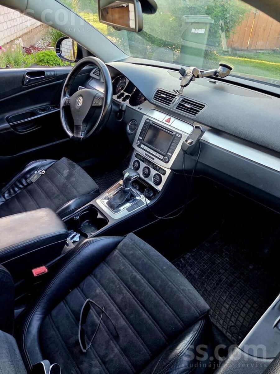 Black Volkswagen Passat B6 2007 in Aizkraukle, with an engine capacity of 2.00 L and mileage of 402 thousand km for 2999 €, photo 5 on AUTOMOTO.COM.LV