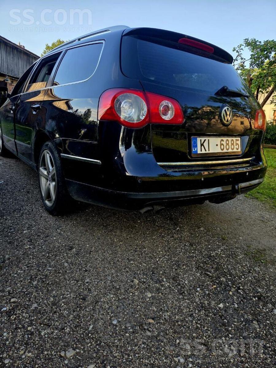 Black Volkswagen Passat B6 2007 in Aizkraukle, with an engine capacity of 2.00 L and mileage of 402 thousand km for 2999 €, photo 6 on AUTOMOTO.COM.LV