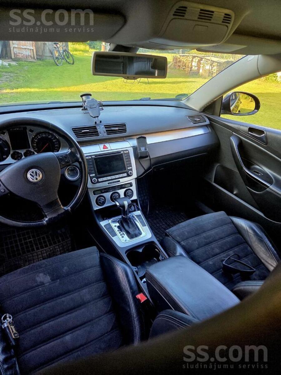 Black Volkswagen Passat B6 2007 in Aizkraukle, with an engine capacity of 2.00 L and mileage of 402 thousand km for 2999 €, photo 8 on AUTOMOTO.COM.LV