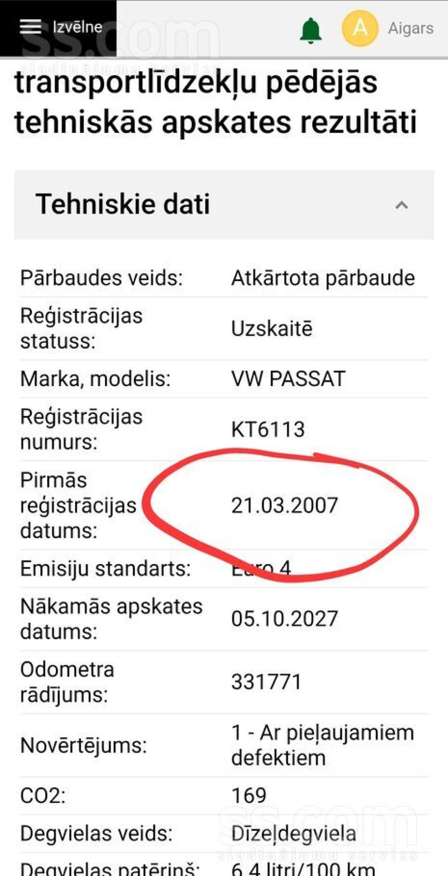 Черный Фольксваген Пассат Б6 2007 в Елгава, объемом двигателя 2.00 л и пробегом 0 тыс. км за 1550 €, фото 16 на AUTOMOTO.COM.LV