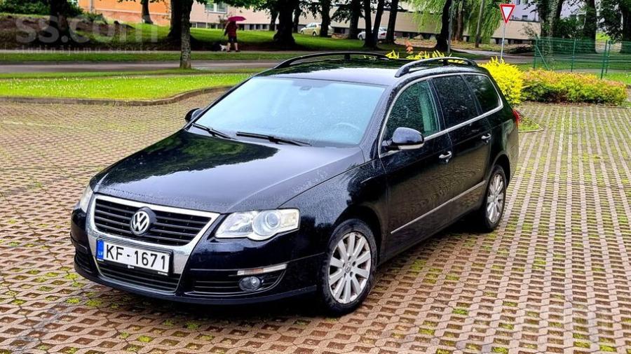 Black Volkswagen Passat B6 2007 in Cesis, with an engine capacity of 2.00 L and mileage of 349 thousand km for 1300 €, photo 1 on AUTOMOTO.COM.LV