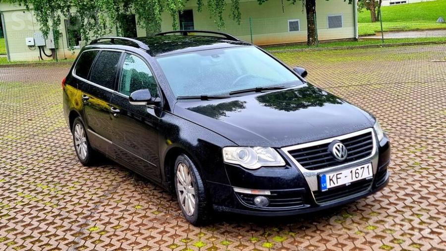 Black Volkswagen Passat B6 2007 in Cesis, with an engine capacity of 2.00 L and mileage of 349 thousand km for 1300 €, photo 4 on AUTOMOTO.COM.LV