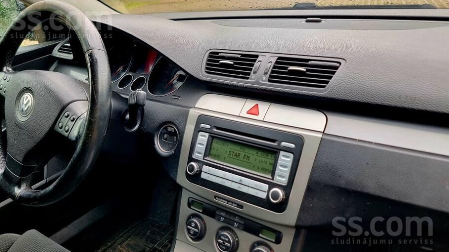 Black Volkswagen Passat B6 2007 in Cesis, with an engine capacity of 2.00 L and mileage of 349 thousand km for 1300 €, photo 15 on AUTOMOTO.COM.LV