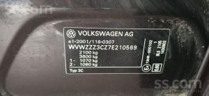 Black Volkswagen Passat B6 2007 in Daugavpils, with an engine capacity of 1.90 L and mileage of 390 thousand km for 1490 €, photo 11 on AUTOMOTO.COM.LV