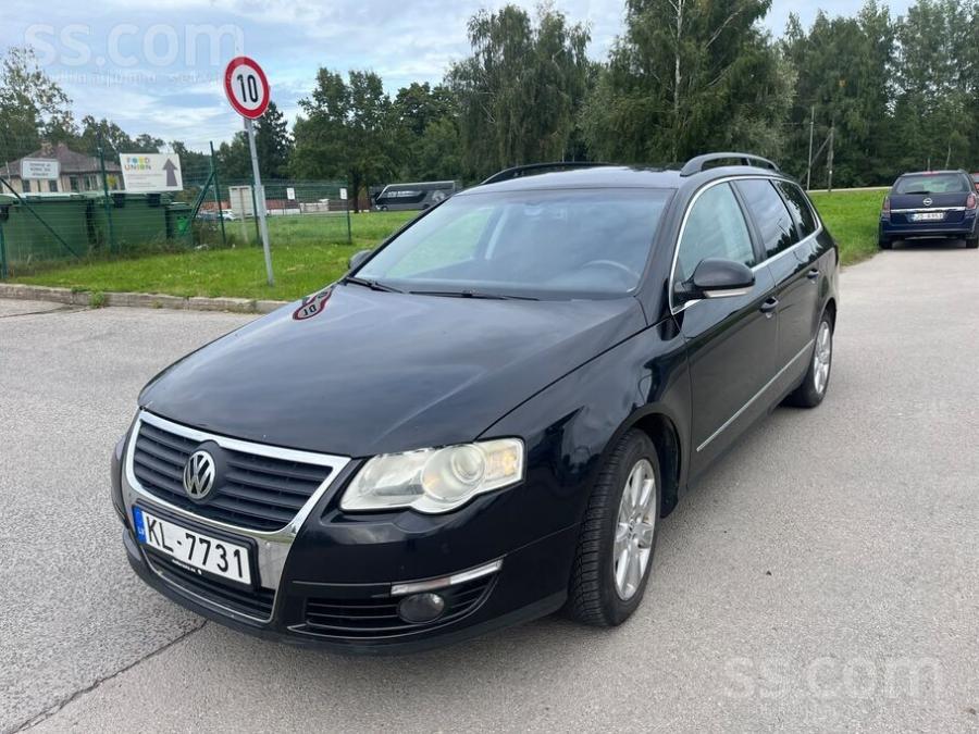 Black Volkswagen Passat B6 2007 in Riga, with an engine capacity of 2.00 L and mileage of 362 thousand km for 1150 €, photo 1 on AUTOMOTO.COM.LV