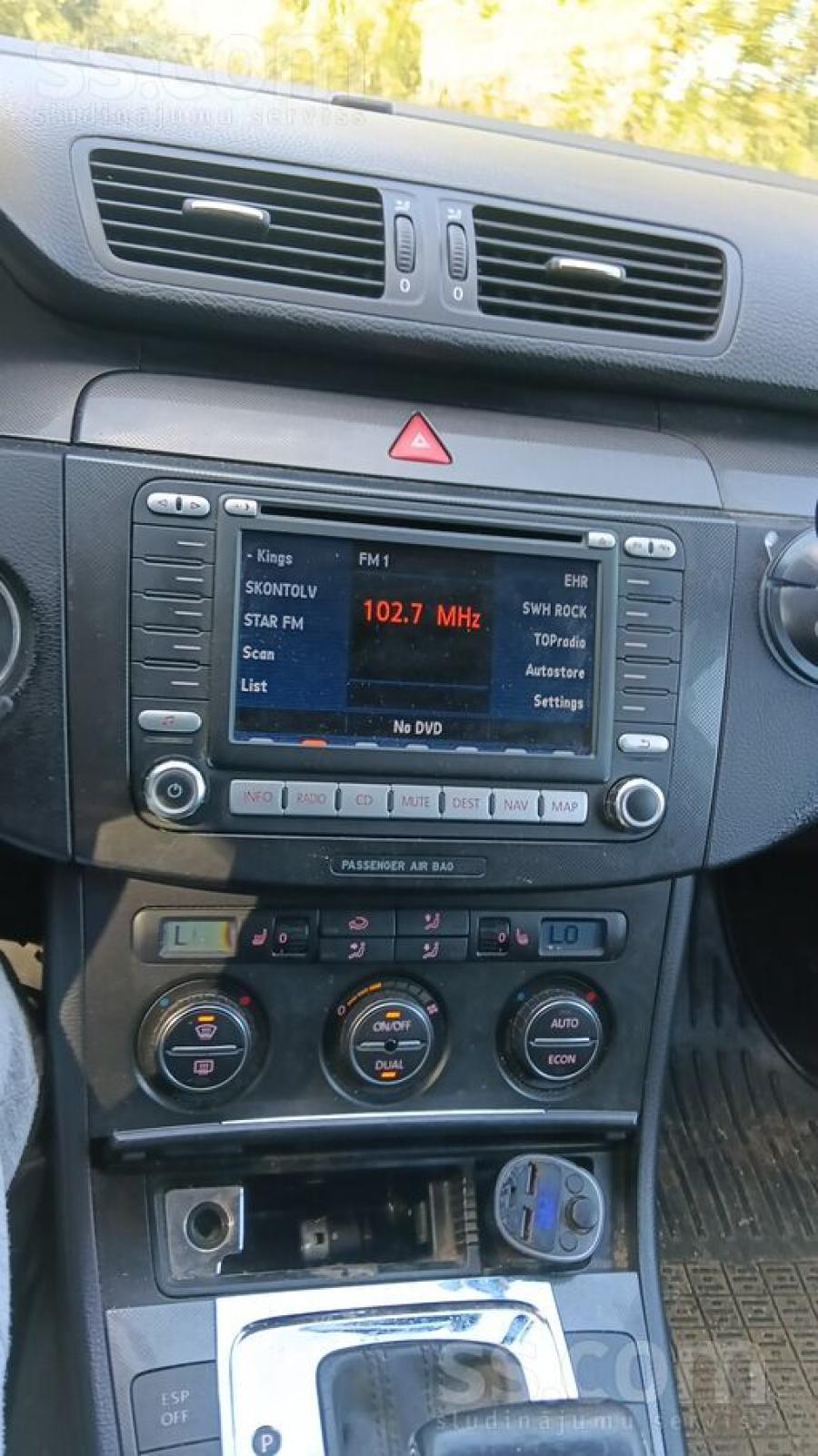 Black Volkswagen Passat B6 2007 in Valmiera, with an engine capacity of 2.00 L and mileage of 0 thousand km for 700 €, photo 6 on AUTOMOTO.COM.LV