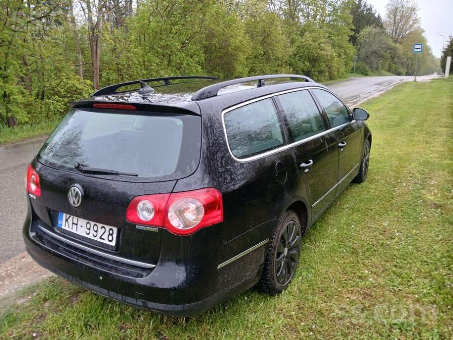 Black Volkswagen Passat B6 2008 in Tukums, with an engine capacity of 1.90 L and mileage of 0 thousand km for 2650 €, photo 6 on AUTOMOTO.COM.LV