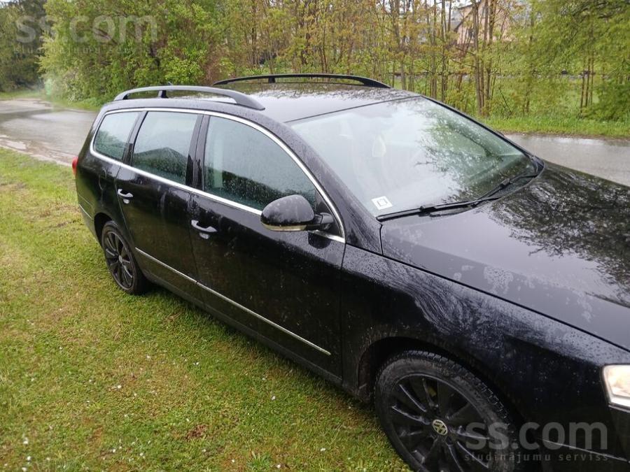 Black Volkswagen Passat B6 2008 in Tukums, with an engine capacity of 1.90 L and mileage of 0 thousand km for 2650 €, photo 8 on AUTOMOTO.COM.LV