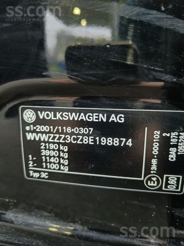 Melns Volkswagen Passat B6 2008 Rīga, ar dzinēja tilpumu 2.00 L un nobraukumu 395 tūkst. km par 1550 €, foto 5 vietnē AUTOMOTO.COM.LV