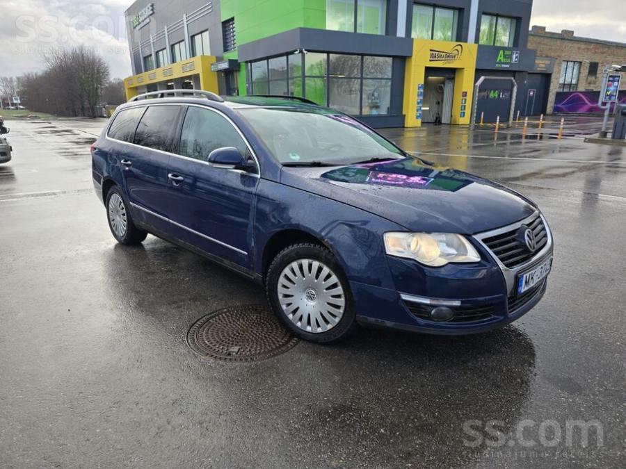 Blue Volkswagen Passat B6 2006 in Riga, with an engine capacity of 1.90 L and mileage of 285 thousand km for 950 €, photo 1 on AUTOMOTO.COM.LV