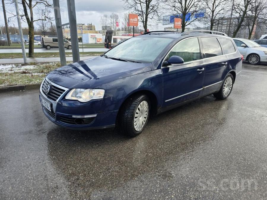 Blue Volkswagen Passat B6 2006 in Riga, with an engine capacity of 1.90 L and mileage of 285 thousand km for 950 €, photo 2 on AUTOMOTO.COM.LV