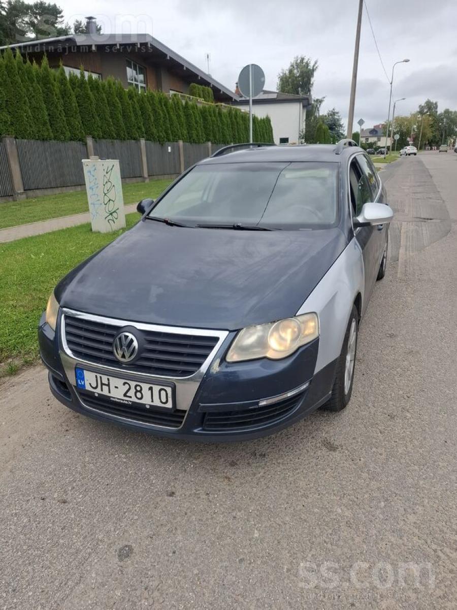 Blue Volkswagen Passat B6 2006 in Riga, with an engine capacity of 2.00 L and mileage of 410 thousand km for 400 €, photo 1 on AUTOMOTO.COM.LV