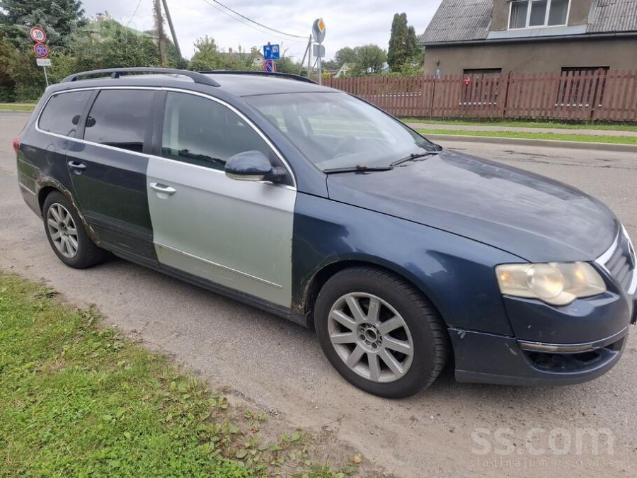 Blue Volkswagen Passat B6 2006 in Riga, with an engine capacity of 2.00 L and mileage of 410 thousand km for 400 €, photo 6 on AUTOMOTO.COM.LV