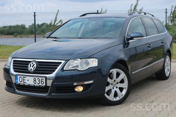 Blue Volkswagen Passat B6 2007 in Riga, with an engine capacity of 2.00 L and mileage of 237 thousand km for 3750 €, photo 5 on AUTOMOTO.COM.LV