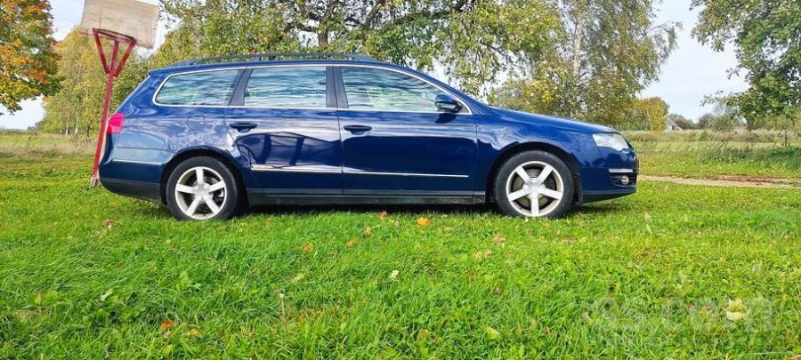 Blue Volkswagen Passat B6 2007 in Daugavpils, with an engine capacity of 2.00 L and mileage of 382 thousand km for 1800 €, photo 6 on AUTOMOTO.COM.LV
