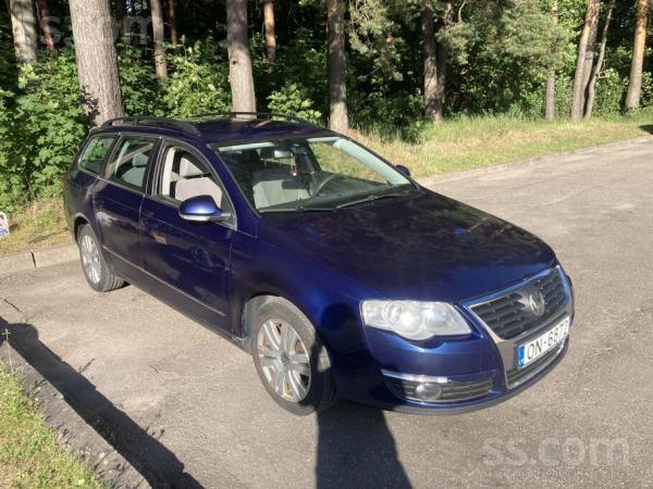 Blue Volkswagen Passat B6 2007 in Riga, with an engine capacity of 2.00 L and mileage of 430 thousand km for 1200 €, photo 1 on AUTOMOTO.COM.LV