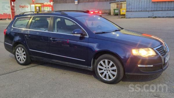 Blue Volkswagen Passat B6 2007 in Riga, with an engine capacity of 1.90 L and mileage of 0 thousand km for 1290 €, photo 5 on AUTOMOTO.COM.LV