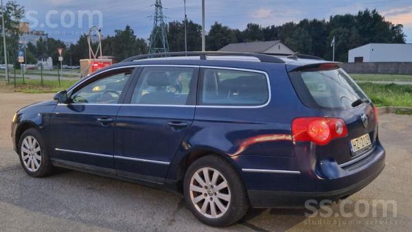 Blue Volkswagen Passat B6 2007 in Riga, with an engine capacity of 1.90 L and mileage of 0 thousand km for 1290 €, photo 7 on AUTOMOTO.COM.LV