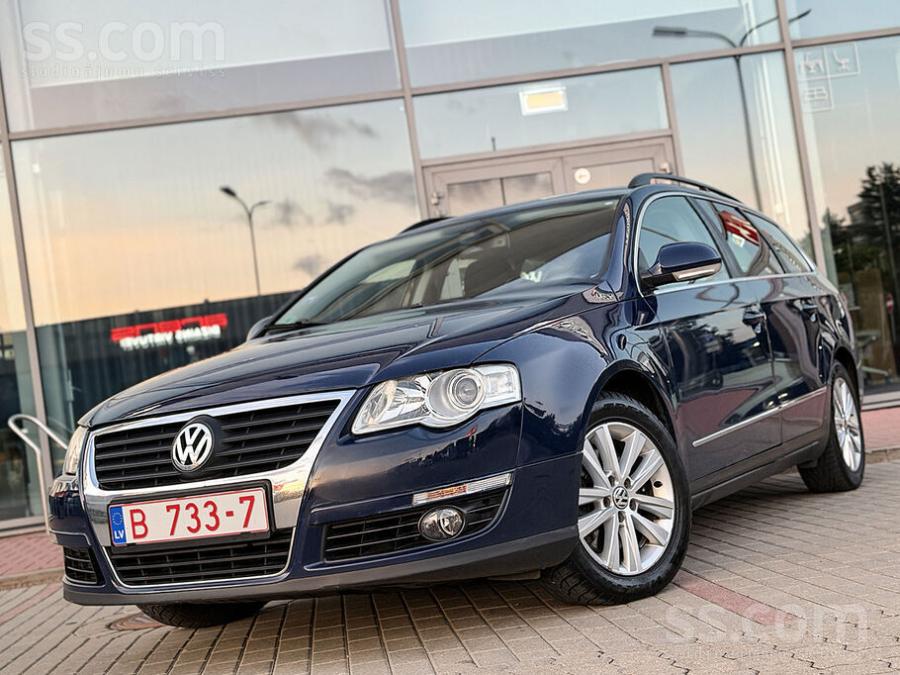 Blue Volkswagen Passat B6 2007 in Riga, with an engine capacity of 2.00 L and mileage of 321 thousand km for 1890 €, photo 1 on AUTOMOTO.COM.LV