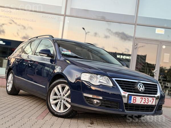 Blue Volkswagen Passat B6 2007 in Riga, with an engine capacity of 2.00 L and mileage of 321 thousand km for 1890 €, photo 6 on AUTOMOTO.COM.LV