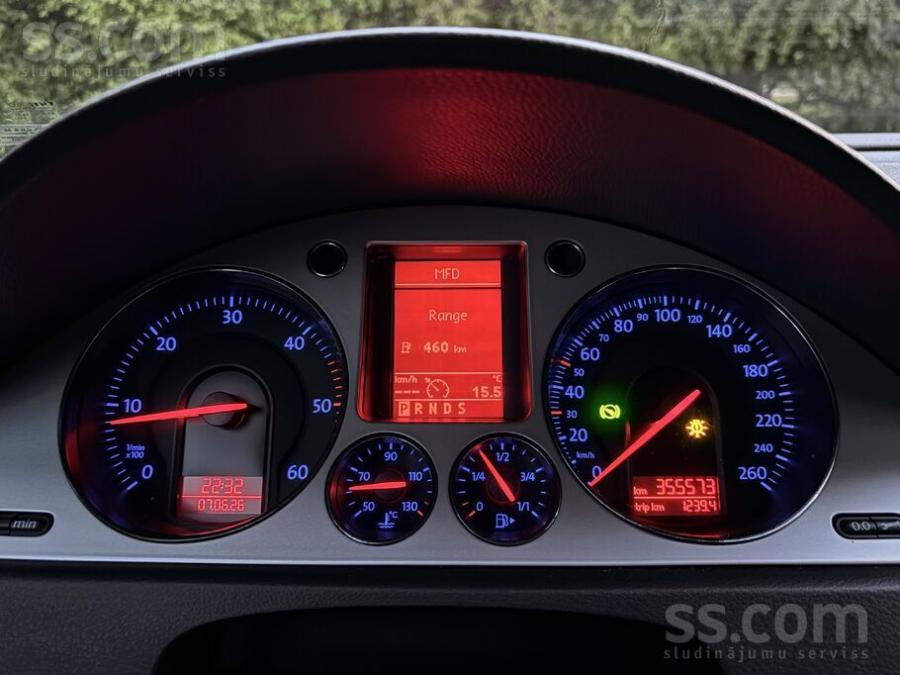 Blue Volkswagen Passat B6 2008 in Dobele, with an engine capacity of 2.00 L and mileage of 355 thousand km for 1685 €, photo 7 on AUTOMOTO.COM.LV