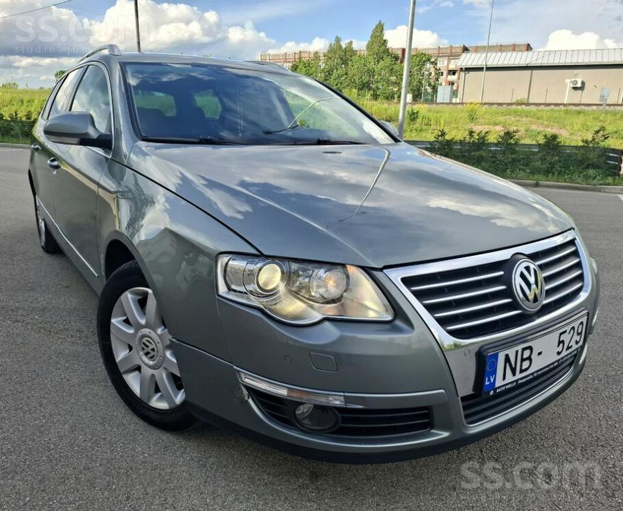 Green Volkswagen Passat B6 2007 in Daugavpils, with an engine capacity of 2.00 L and mileage of 316 thousand km for 550 €, photo 1 on AUTOMOTO.COM.LV