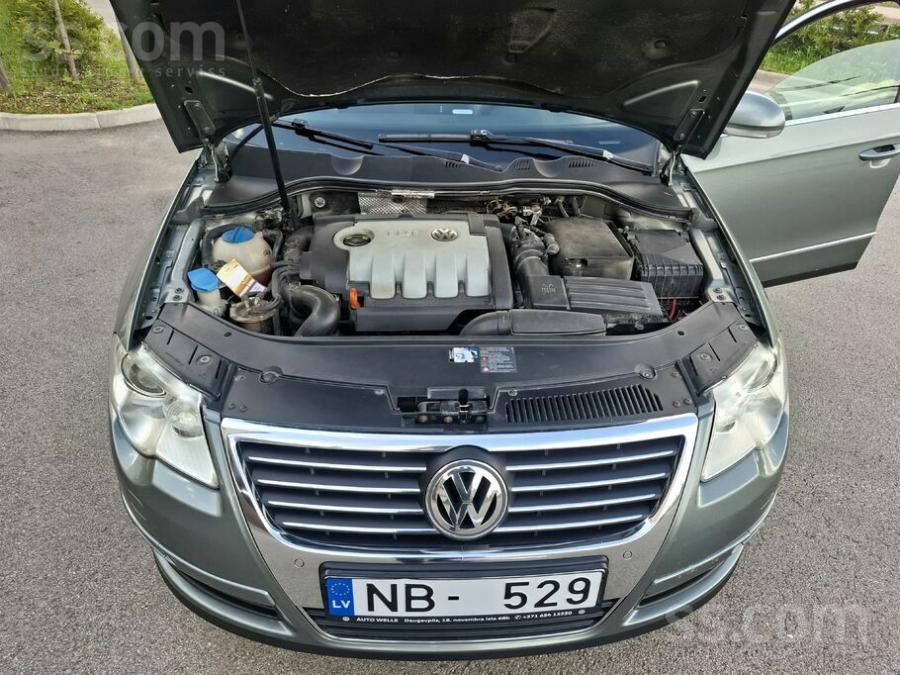 Green Volkswagen Passat B6 2007 in Daugavpils, with an engine capacity of 2.00 L and mileage of 316 thousand km for 550 €, photo 25 on AUTOMOTO.COM.LV