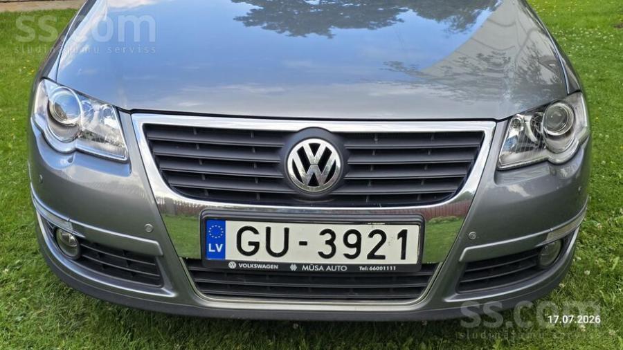 Grey Volkswagen Passat B6 2007 in Riga, with an engine capacity of 2.00 L and mileage of 206 thousand km for 850 €, photo 7 on AUTOMOTO.COM.LV