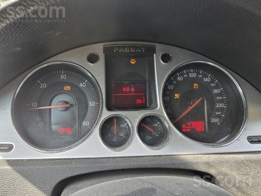 Grey Volkswagen Passat B6 2006 in Bauska, with an engine capacity of 2.00 L and mileage of 479 thousand km for 650 €, photo 8 on AUTOMOTO.COM.LV