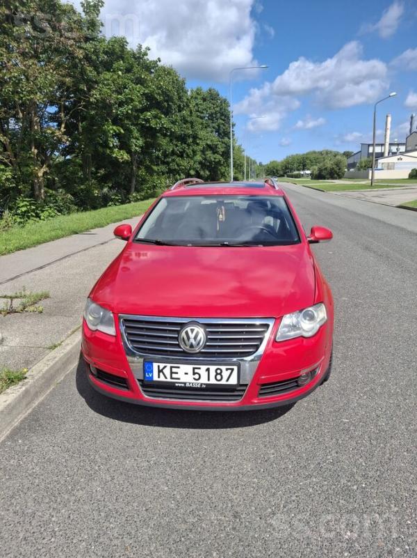 Red Volkswagen Passat B6 2006 in Riga, with an engine capacity of 2.00 L and mileage of 302 thousand km for 1500 €, photo 5 on AUTOMOTO.COM.LV