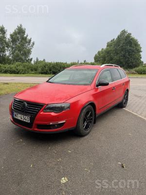 Sarkans Volkswagen Passat B6 2007 Ventspils, ar dzinēja tilpumu 2.00 L un nobraukumu 356 tūkst. km par 1600 €, foto  vietnē AUTOMOTO.COM.LV