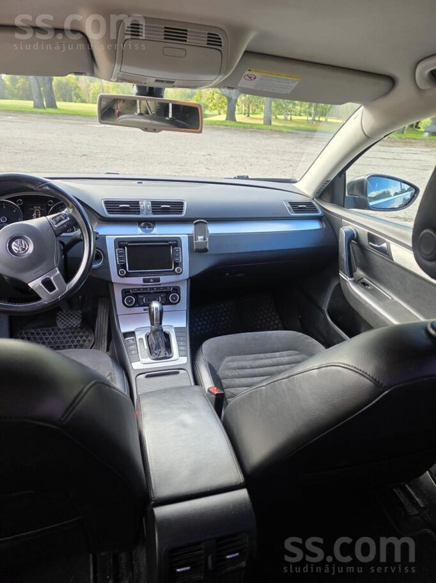 Black Volkswagen Passat B7 2011 in Valmiera, with an engine capacity of 2.00 L and mileage of 445 thousand km for 3500 €, photo 8 on AUTOMOTO.COM.LV
