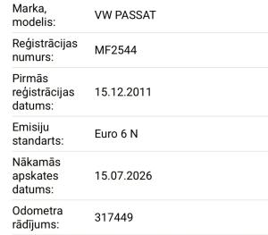 Black Volkswagen Passat B7 2011 in Riga, with an engine capacity of 2.00 L and mileage of 318 thousand km for 3990 €, photo 31 on AUTOMOTO.COM.LV