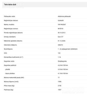 Черный Фольксваген Пассат Б7 2012 в Рига, объемом двигателя 1.60 л и пробегом 358 тыс. км за 3800 €, фото 19 на AUTOMOTO.COM.LV
