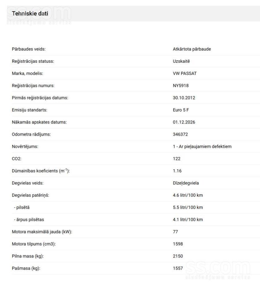 Черный Фольксваген Пассат Б7 2012 в Рига, объемом двигателя 1.60 л и пробегом 358 тыс. км за 3800 €, фото 19 на AUTOMOTO.COM.LV